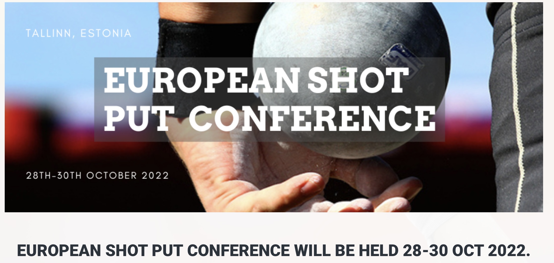 Coach Paolo Dal Soglio to Present at the 2022 European Shot Put ...